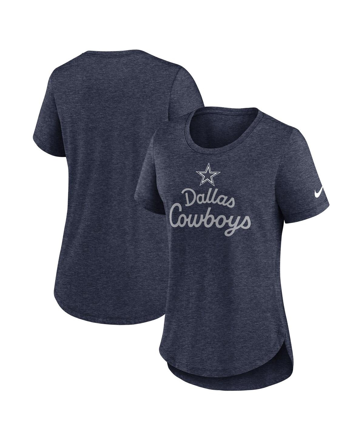 Click here for Nike Womens Heather Navy Dallas Cowboys Script Tri... prices