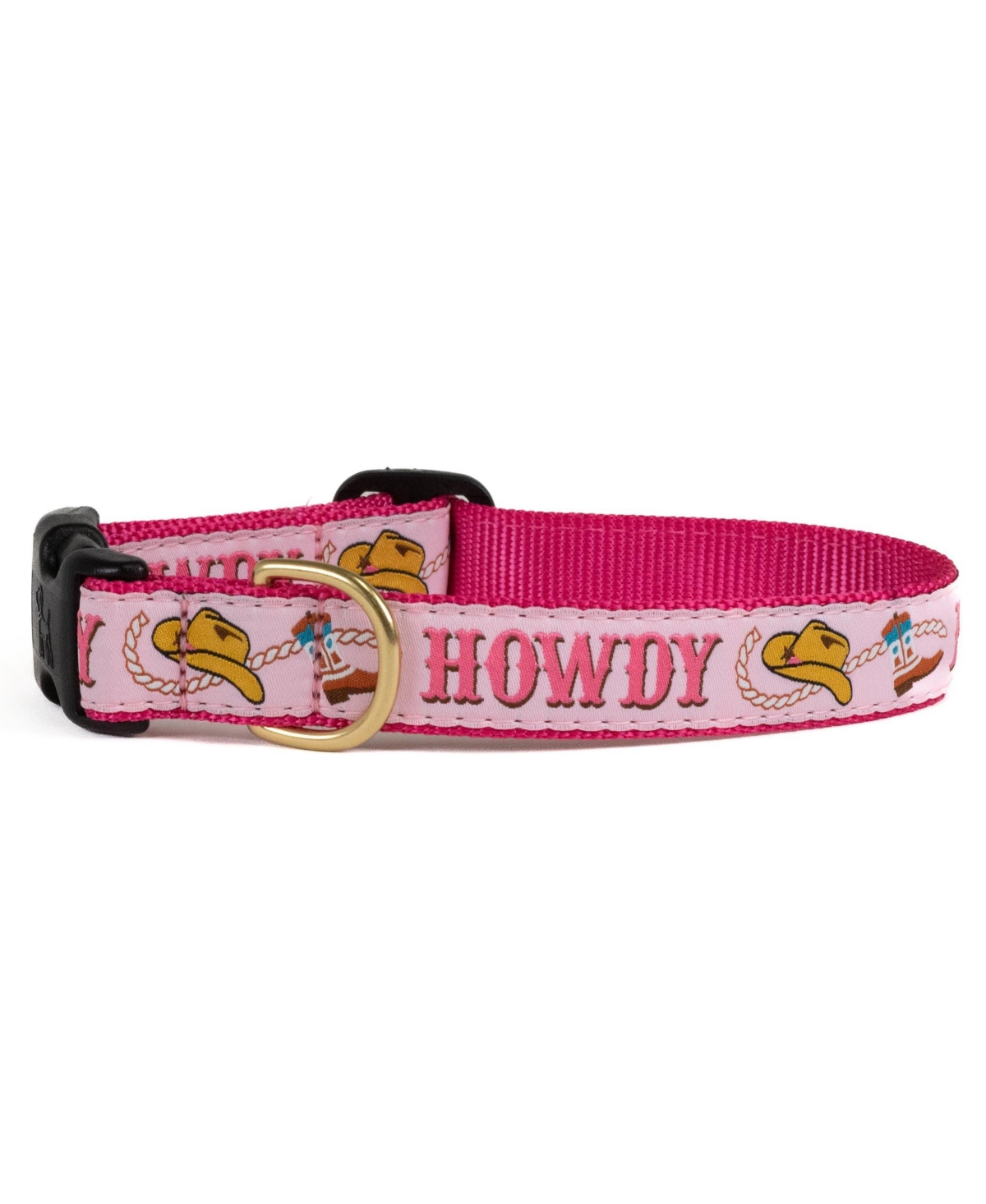 Click here for Up Country Howdy Pink Dog Collar - Pink prices