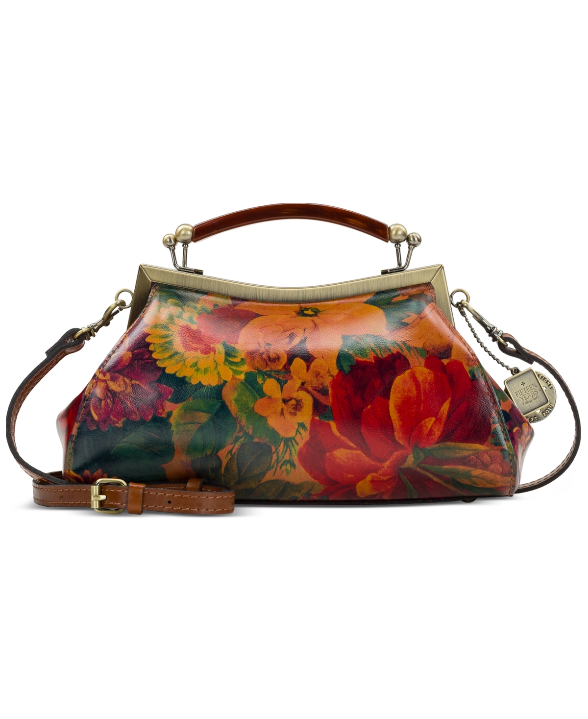 Click here for Patricia Nash Kelmscott Small Leather Frame Bag -... prices