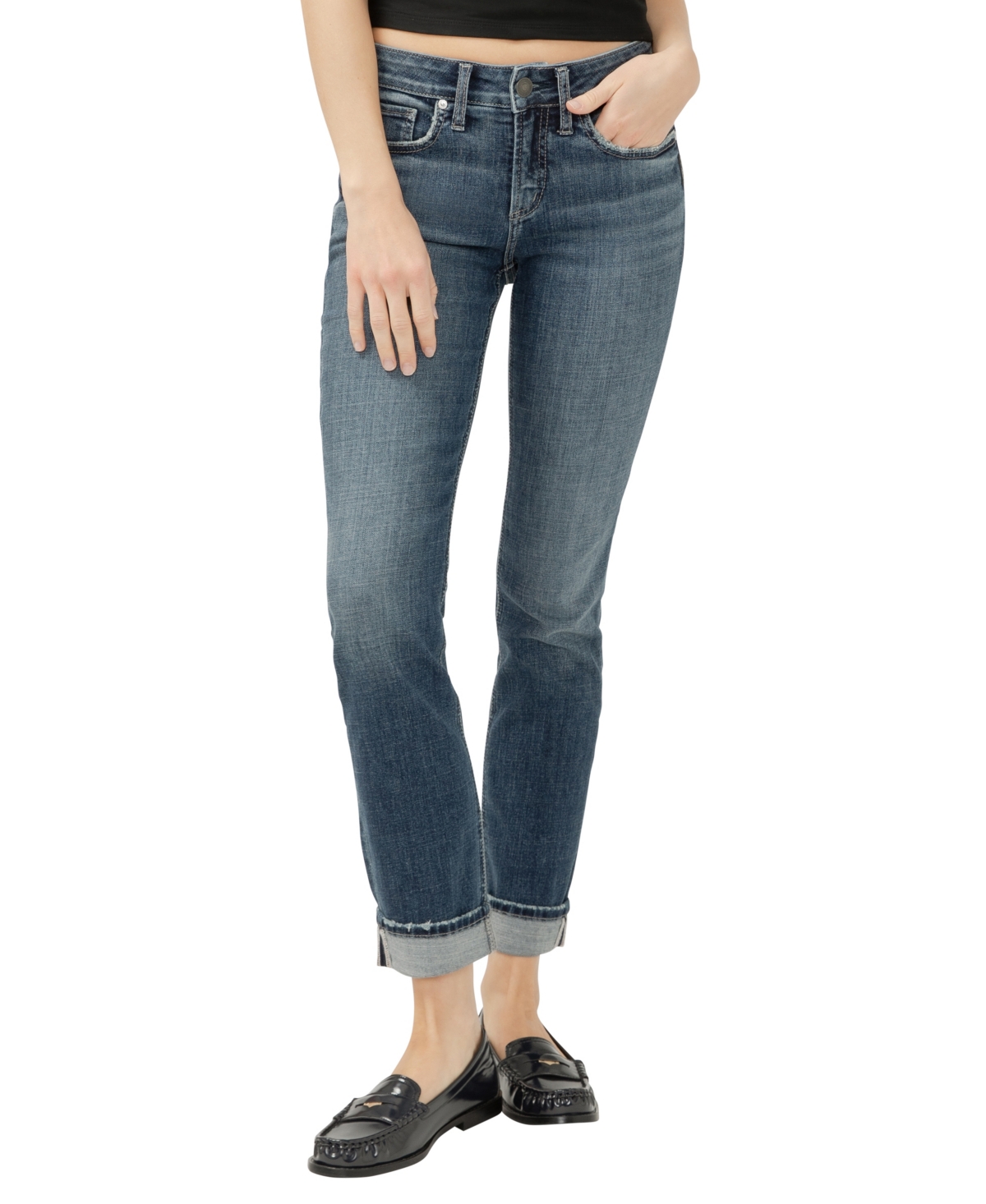 Click here for Silver Jeans Co. Womens Suki Mid Rise Curvy Fit Sk... prices
