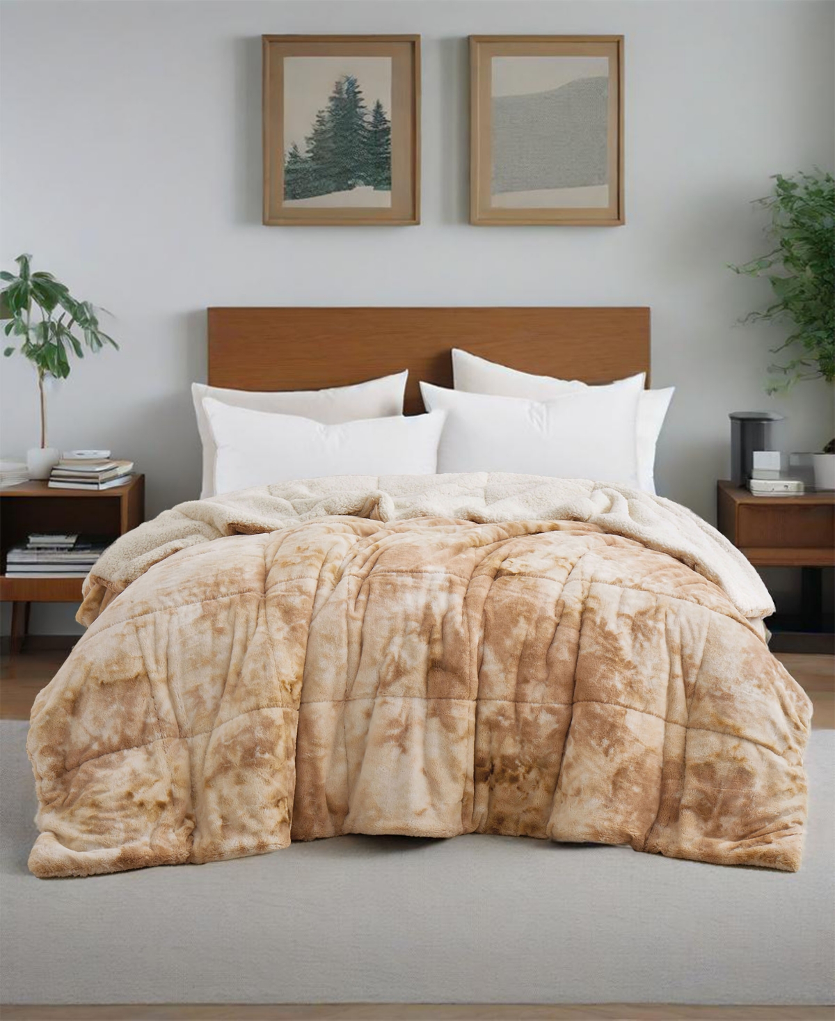 Click here for Unikome Reversible Medium Weight Plush Faux Fur Co... prices