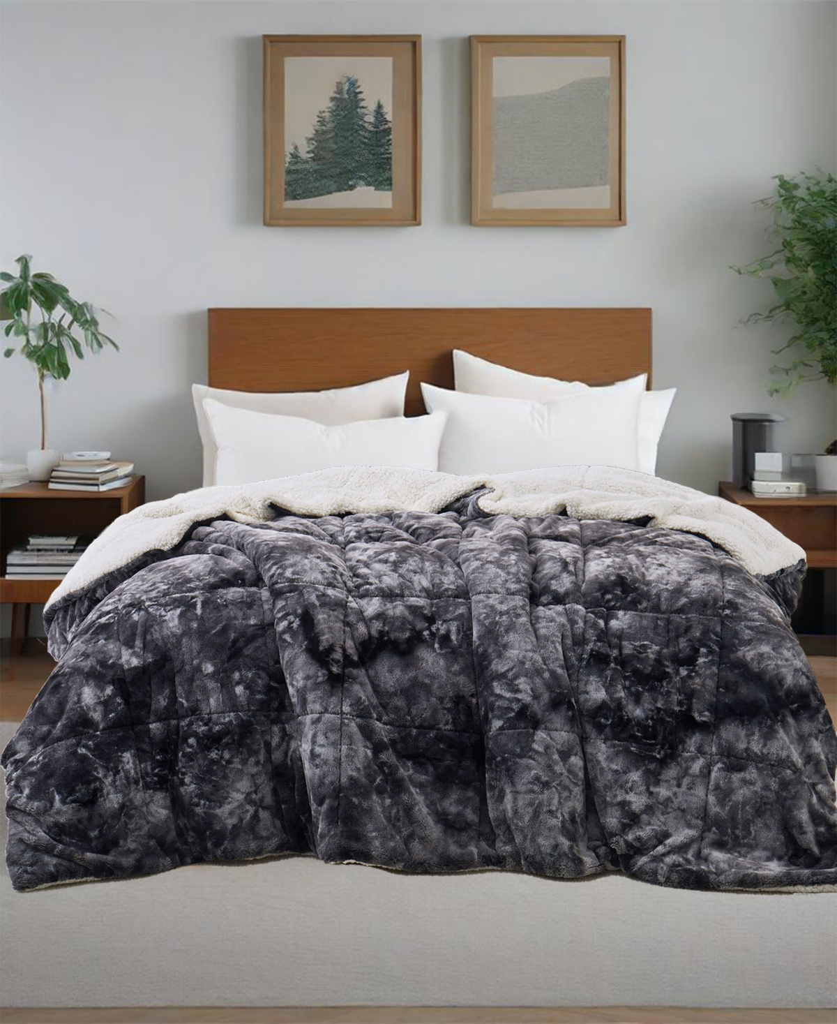 Click here for Unikome Reversible Medium Weight Plush Faux Fur Co... prices