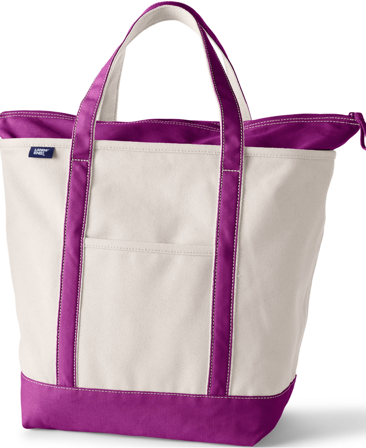 Click here for Lands End Large 5 Pocket Zip Top Canvas Tote Bag -... prices