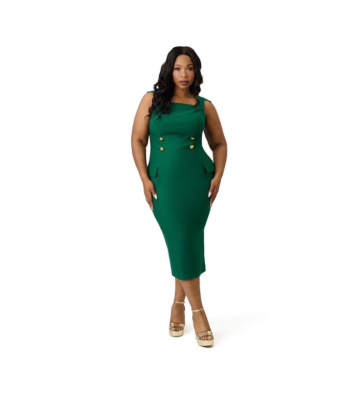 Click here for Unique Vintage Plus Size Sensation Wiggle Dress -... prices