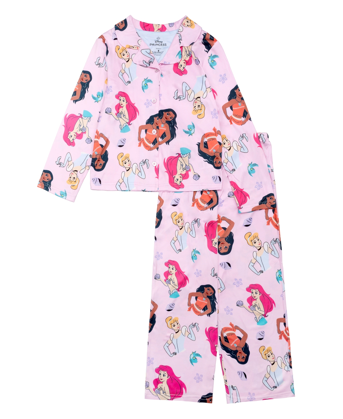 Click here for Ame Big Girls Disney Princess Notch Collar Pajama... prices