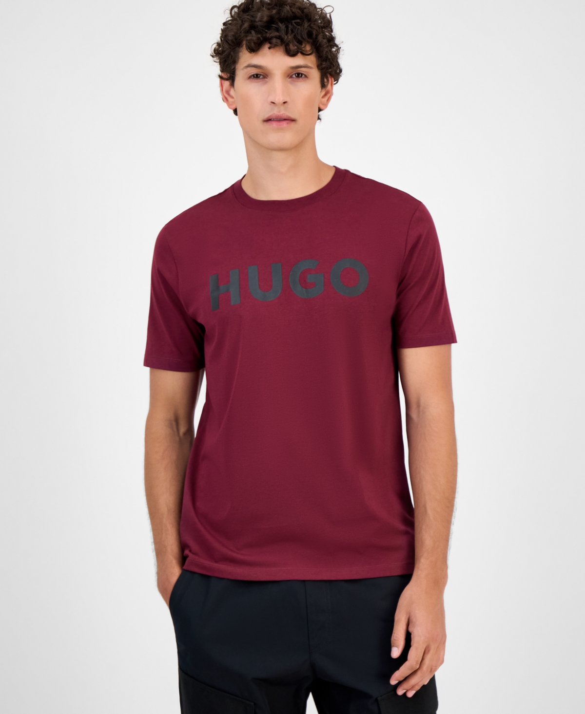 Click here for Hugo By Hugo Boss Mens Cotton Logo Crewneck T-Shir... prices
