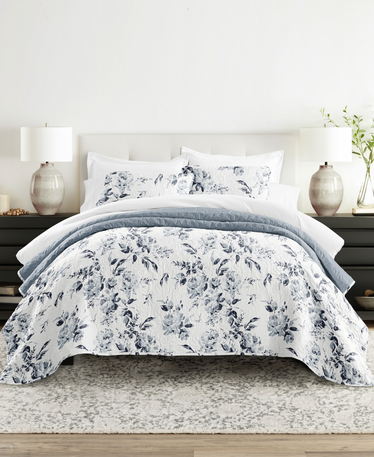 Click here for ienjoy Home Rose Garden Reversible 2-Pc. Quilt Set... prices