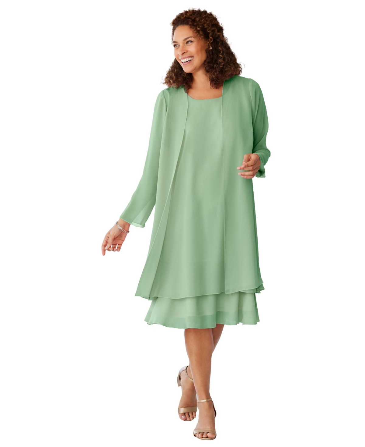 Click here for Woman Within Womens Within 2-Piece Jacket Dress -... prices