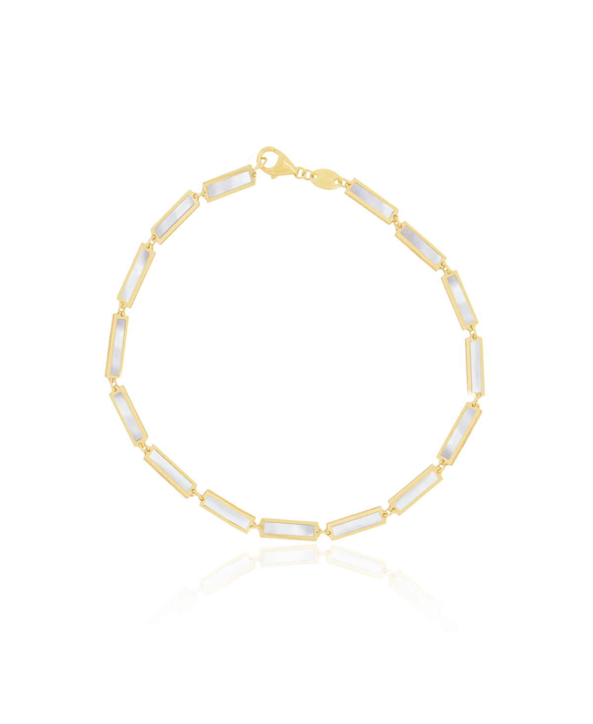Click here for The Lovery Mother of Pearl Bar Bracelet 14K Gold -... prices