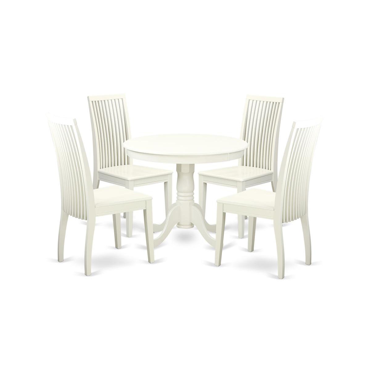 Click here for East West Furniture Dining Room Set Linen White -... prices