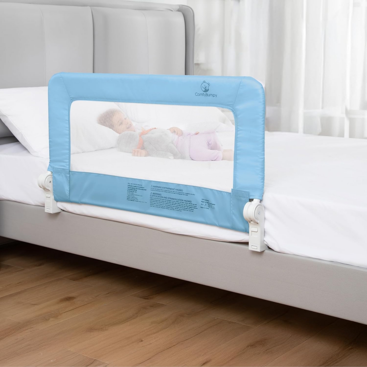 Click here for ComfyBumpy Kids Bed Rail - Blue (1 pack) prices