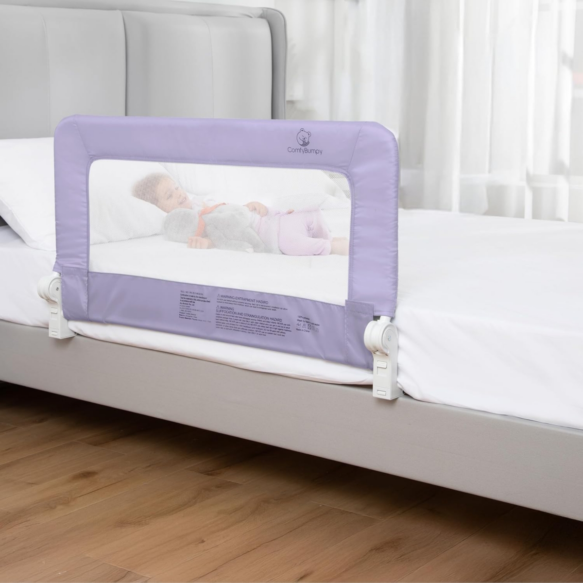 Click here for ComfyBumpy Kids Bed Rail - Purple (1 pack) prices