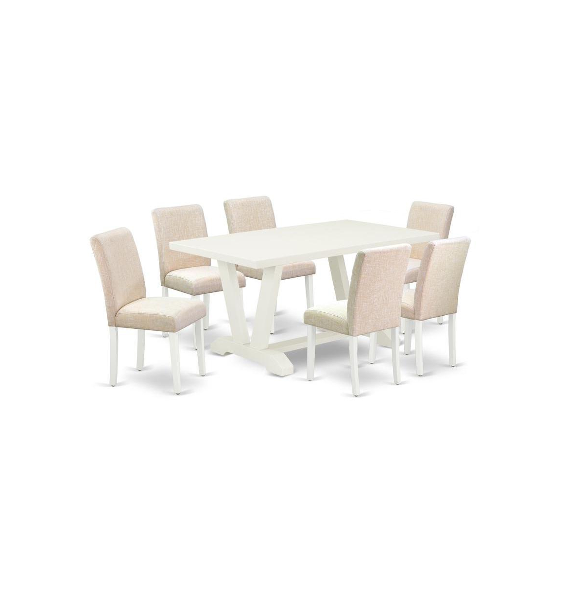 Click here for East West Furniture 7-Pc Dining Room Table Set - 6... prices