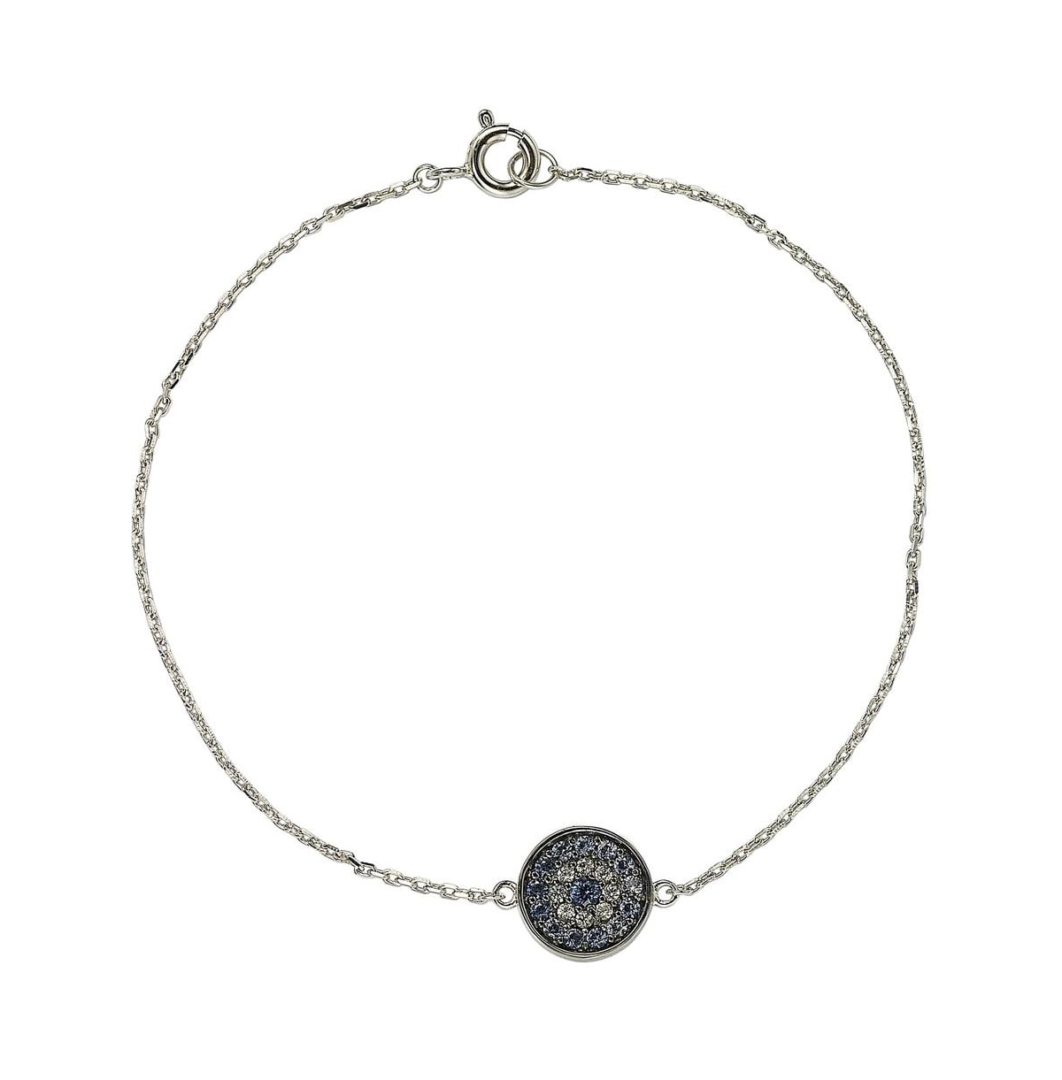 Click here for Suzy Levian Sterling Silver Sapphire & Created Whi... prices