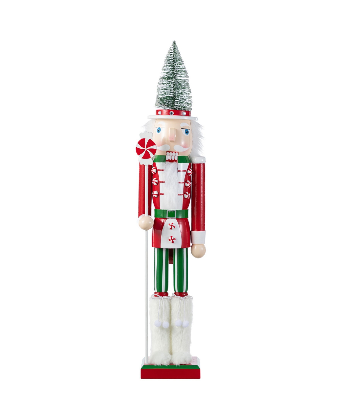 Click here for Glitzhome 26 Wooden Christmas Tree Nutcracker - Mu... prices