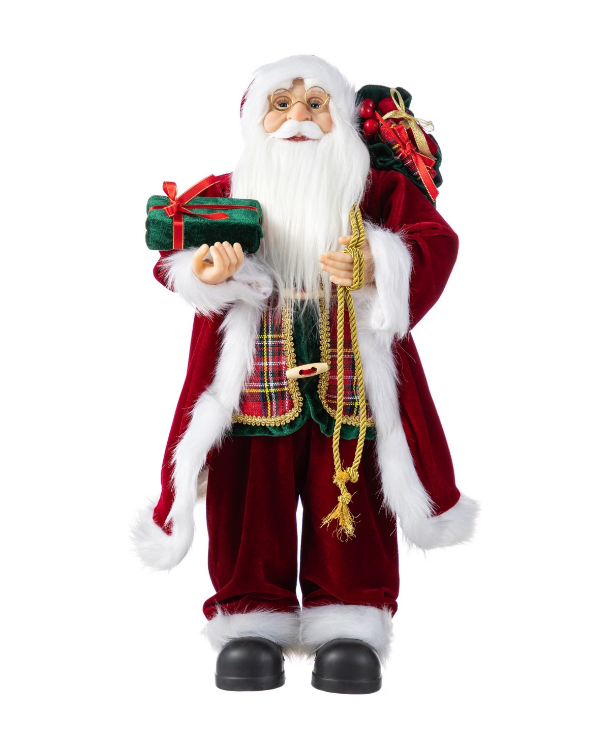 Click here for Glitzhome 24 Faux Fur Christmas Traditional Santa... prices