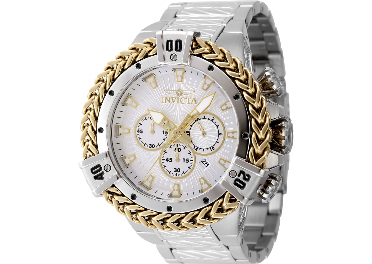 Invicta Mens 48156 Bolt Quartz Chronograph Silver Dial Watch - Silver