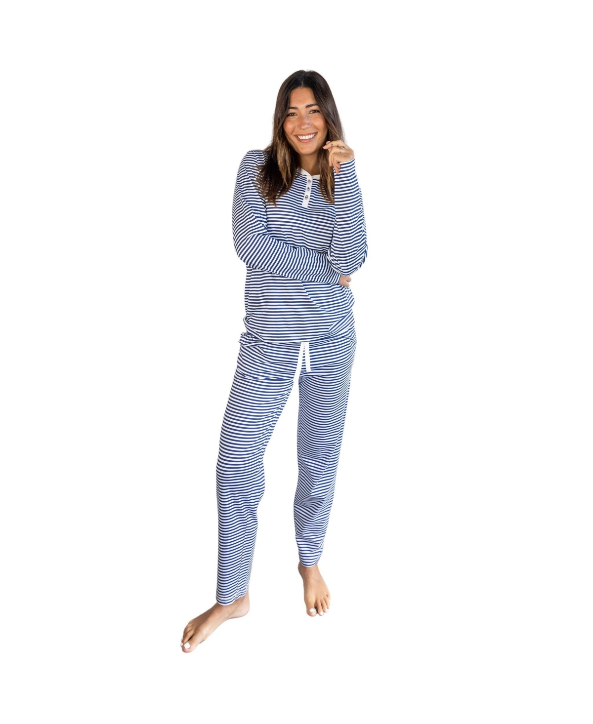 Click here for Sant and Abel Womens Stripe Jersey Long Pj Set - M... prices