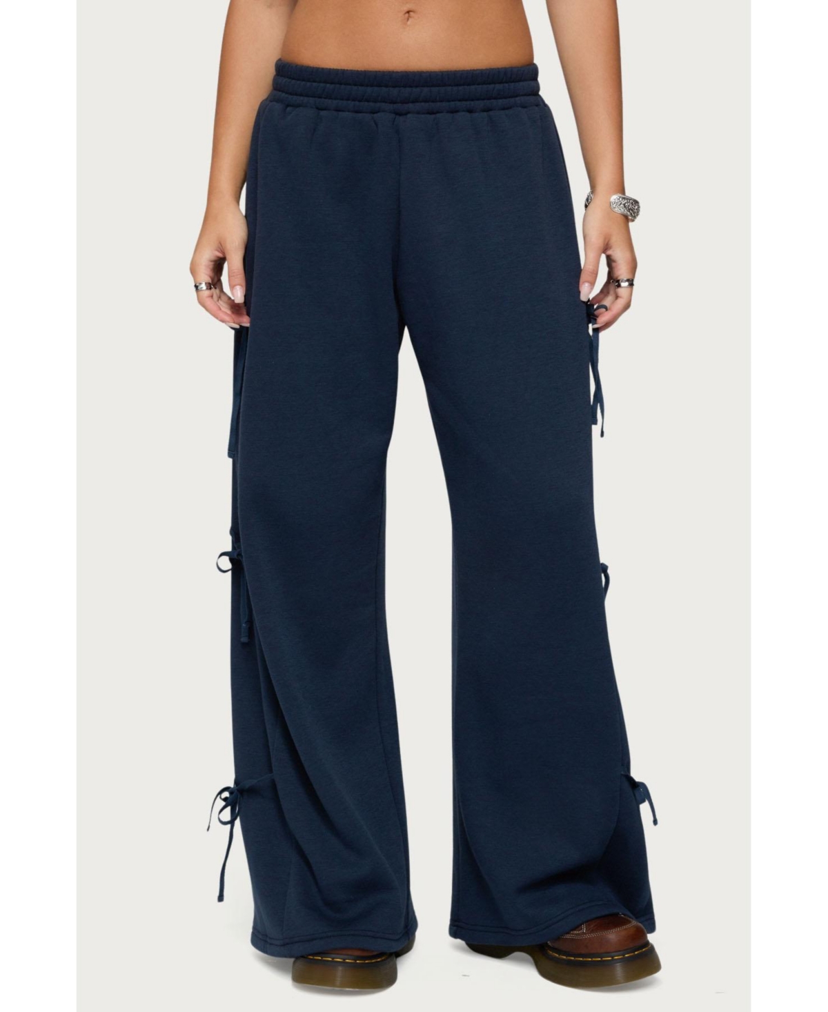 Click here for Edikted Womens Claudette Baggy Ribbon Sweatpants -... prices