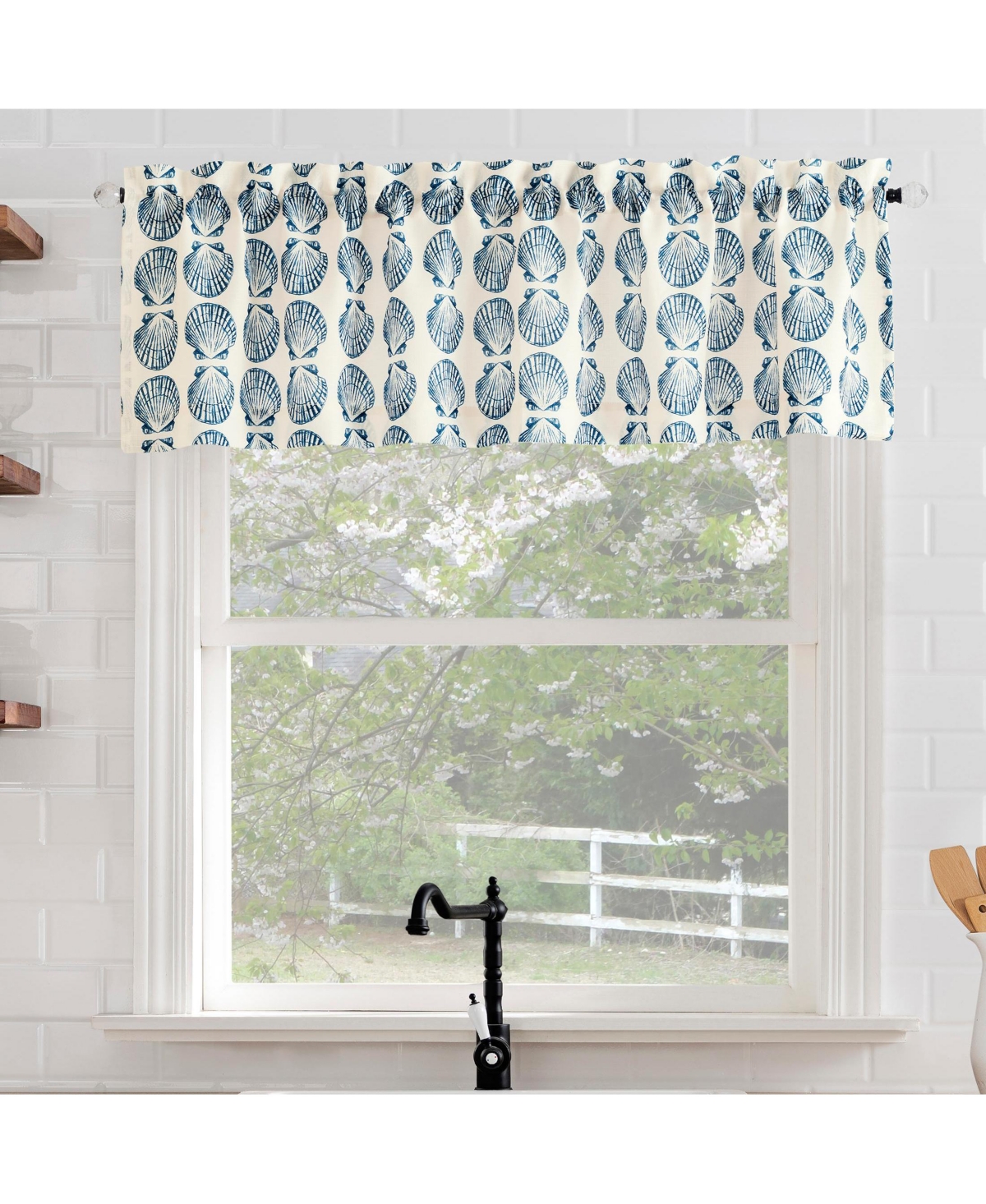 Click here for No. 918 Seaside Tonal Seashell Print Semi-Sheer Ro... prices