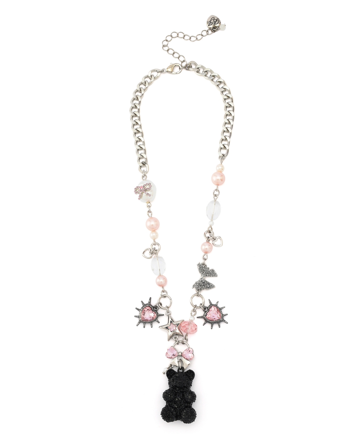 Click here for Betsey Johnson Faux Stone Teddy Bear Charm Bib Nec... prices