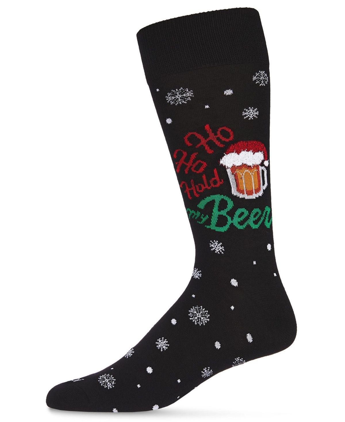 Click here for MeMoi Mens Hold My Beer Holiday Crew Socks - Black prices