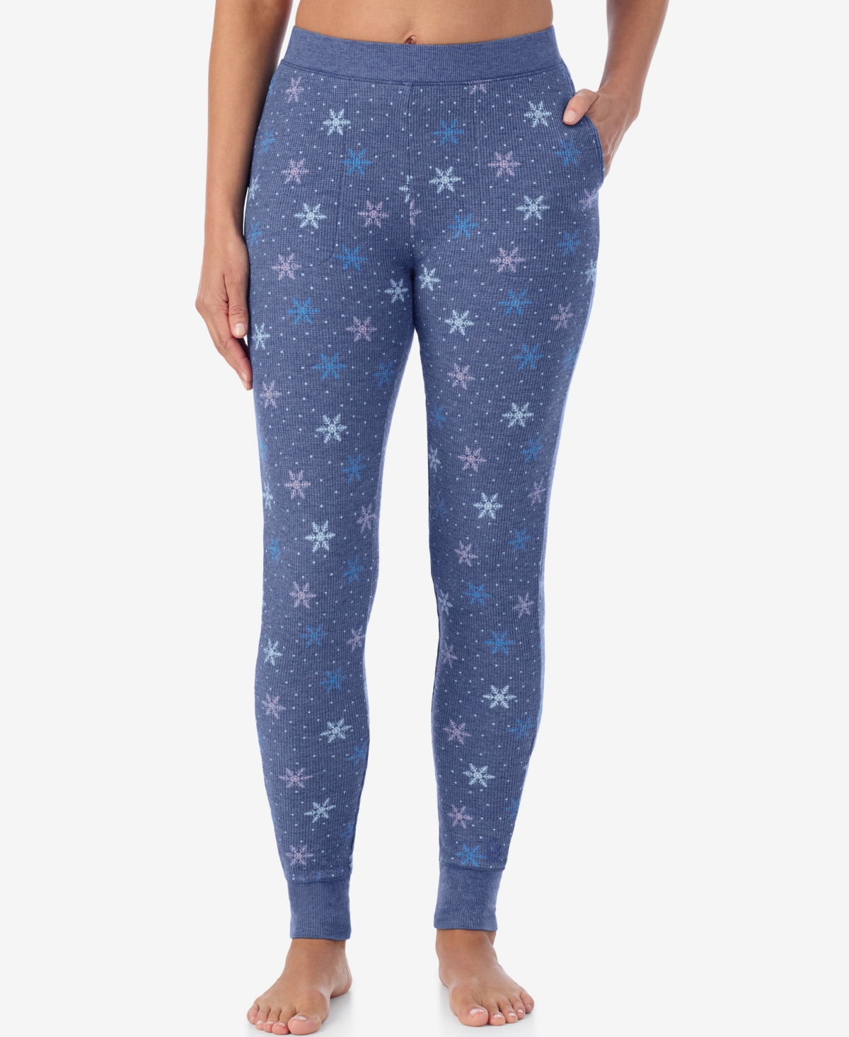 Click here for Cuddl Duds Cozy Stretch Thermal Leggings - Bluemul... prices