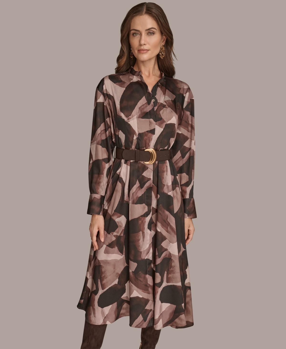 Click here for Donna Karan New York Womens Belted Printed Shirtdr... prices