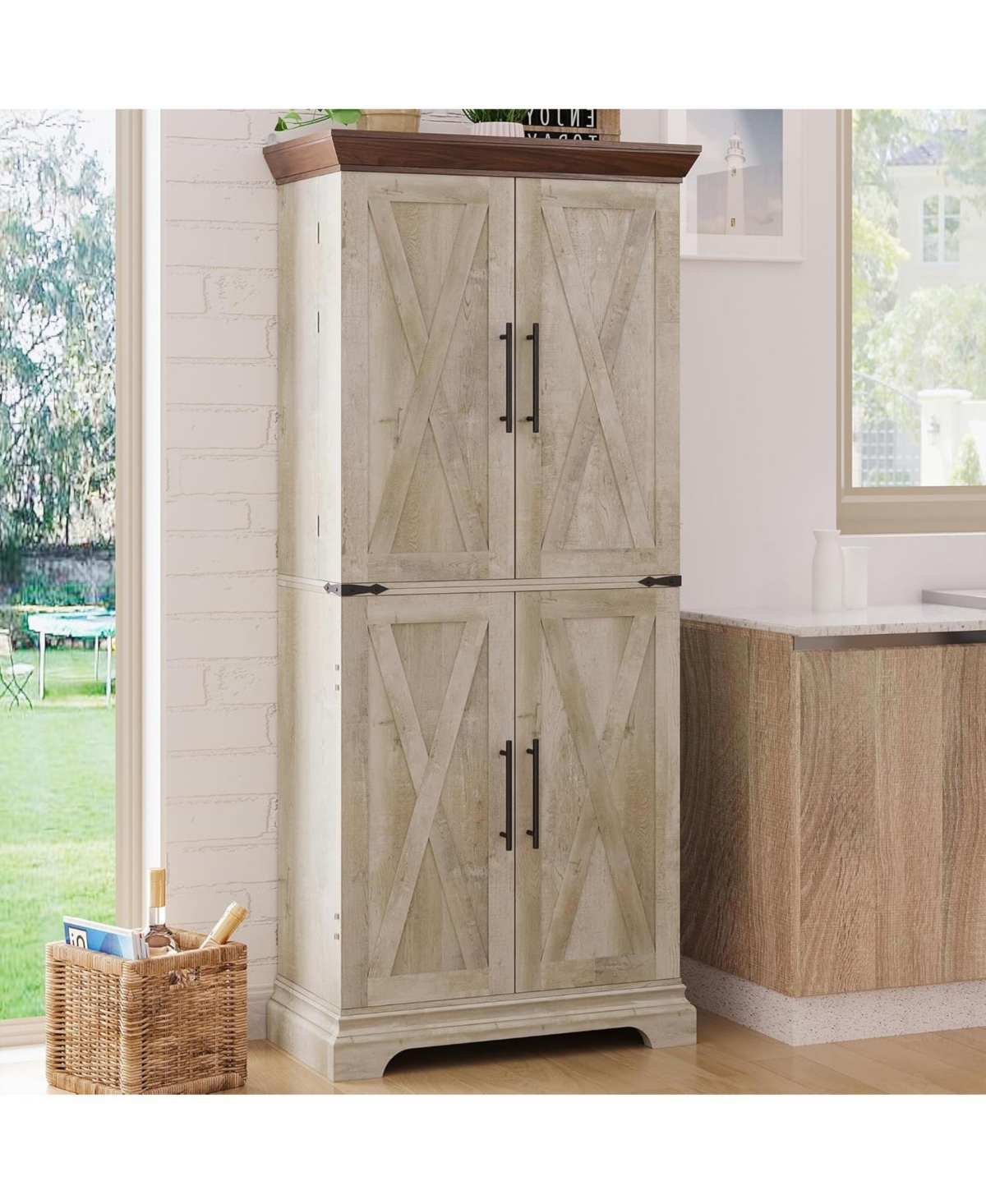 Click here for Ironck Kitchen Pantry Cabinet 72" H with 9 Sh... prices