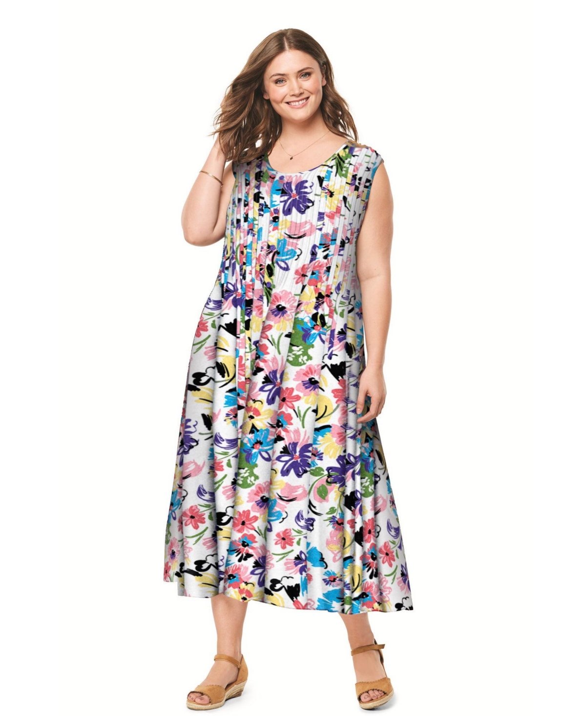 Click here for Woman Within Plus Size Within Pintucked Sleeveless... prices