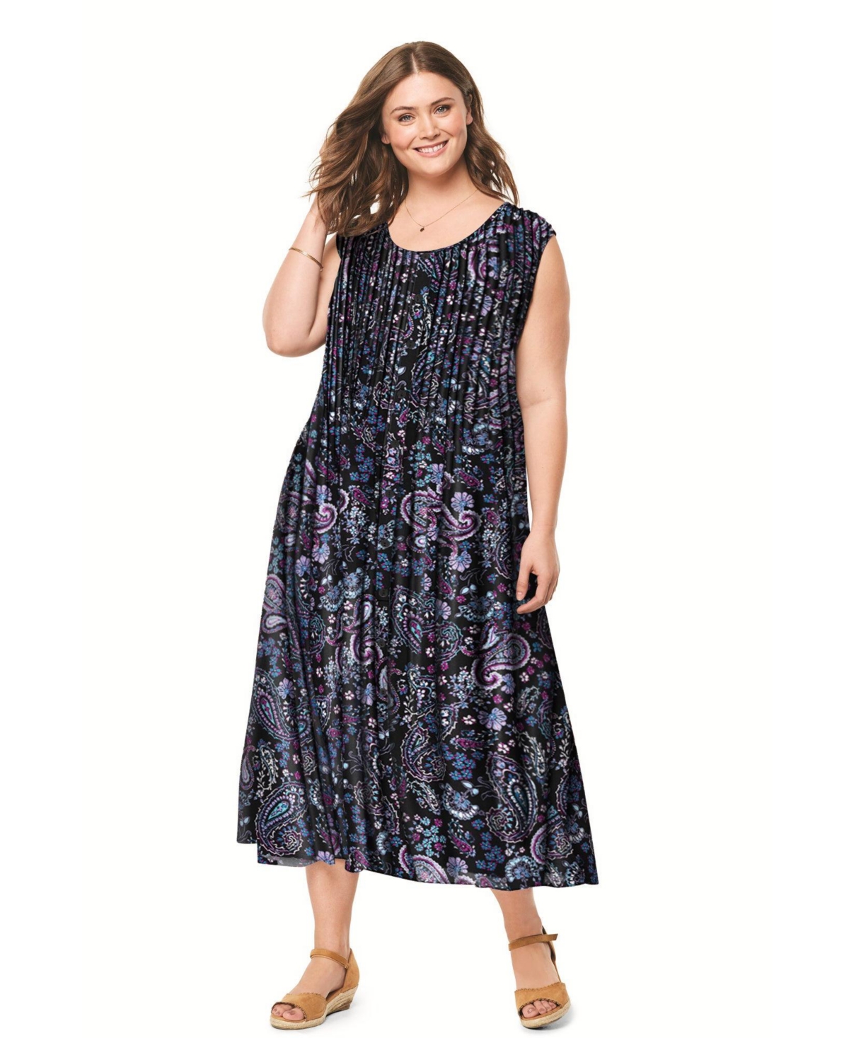 Click here for Woman Within Plus Size Within Pintucked Sleeveless... prices