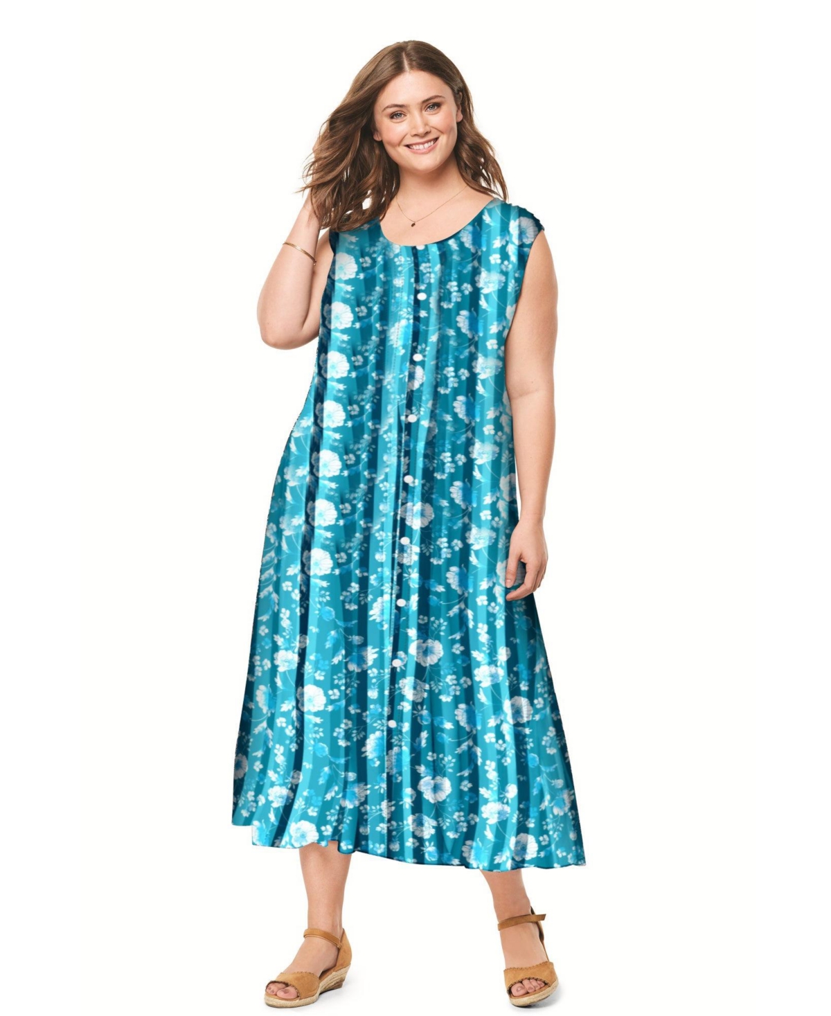 Click here for Woman Within Plus Size Within Pintucked Sleeveless... prices