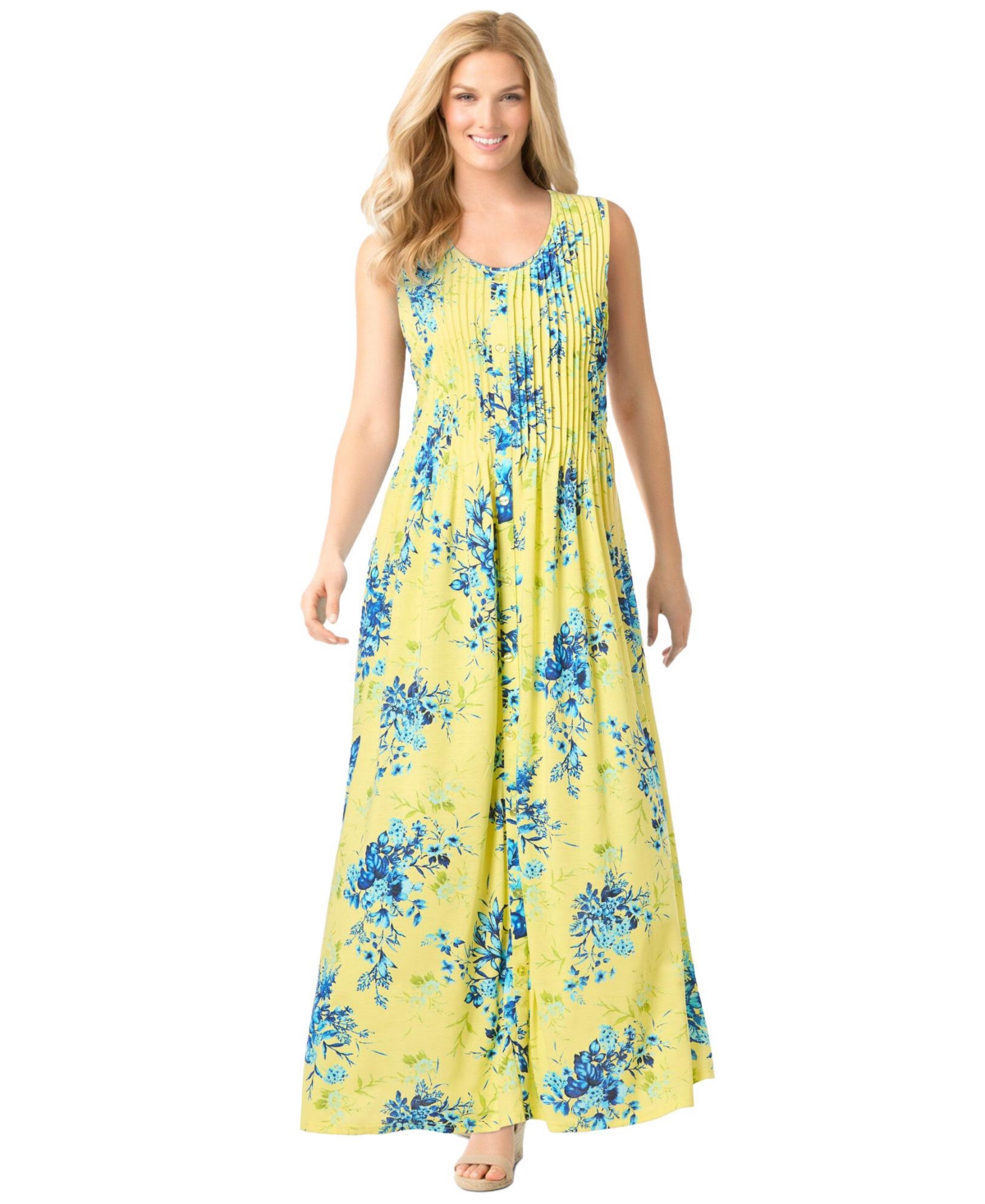 Click here for Woman Within Plus Size Within Pintucked Sleeveless... prices