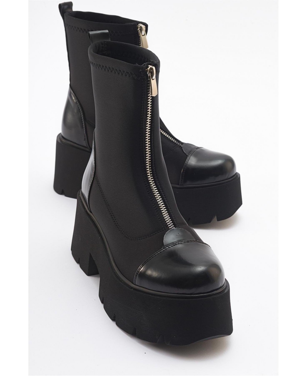 Click here for Prologue Shoes Bray Patent Chunky Boot (Women) - B... prices