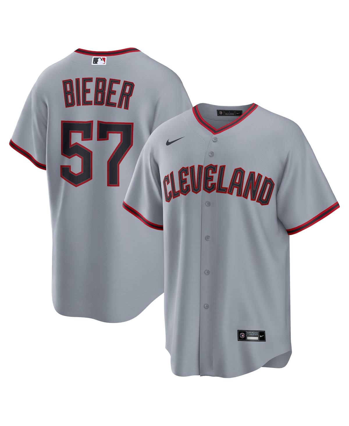 Click here for Nike Mens Shane Bieber Gray Cleveland Guardians Ro... prices