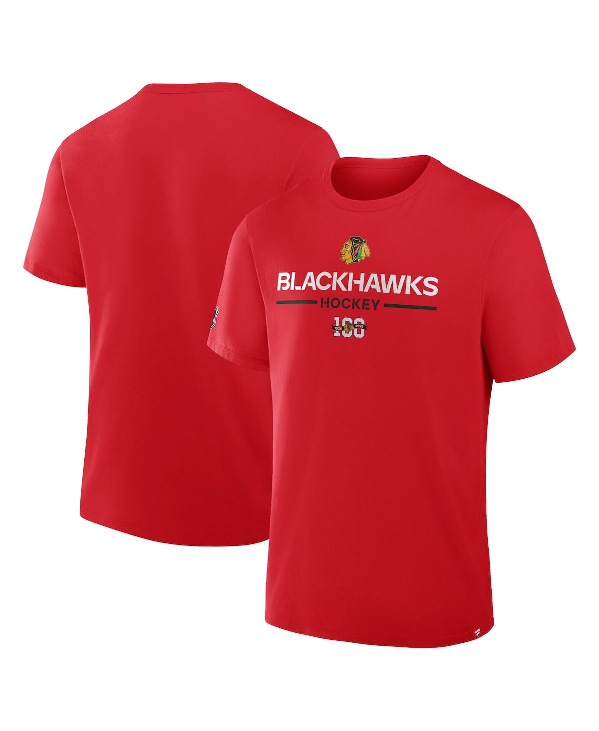 Click here for Fanatics Mens Red Chicago Blackhawks Centennial Ce... prices
