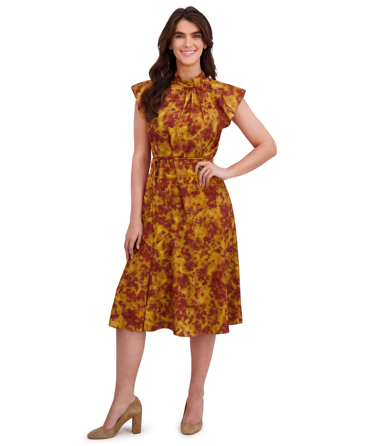 Click here for London Times Womens Charmose Flutter Sleeve Dress... prices