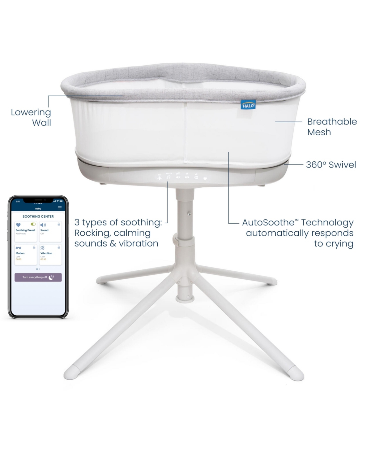 Click here for halo Baby BassiNest 3.0 Connected AutoSoothe Smart... prices
