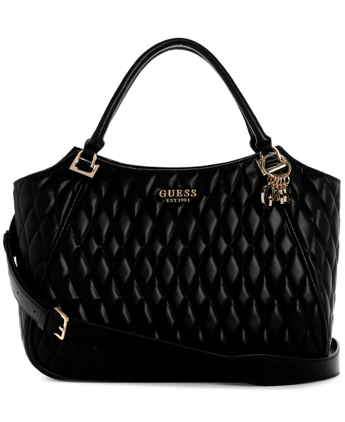 Click here for Guess Womens Valla Large Tote Bag - Black prices