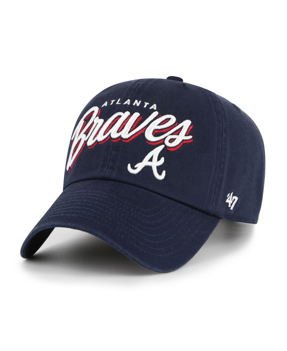 Click here for 47 Brand Womens Navy Atlanta Braves Ariana Clean U... prices
