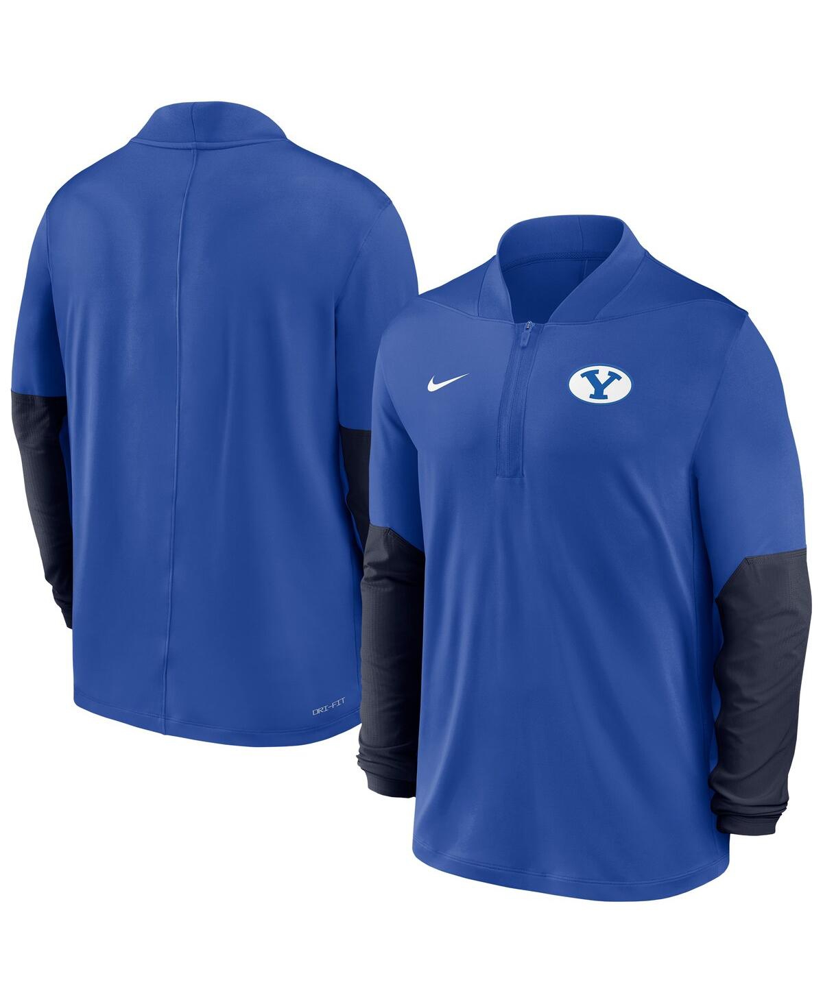 Click here for Nike Mens Royal Byu Cougars Dri-fit Half-Zip Pullo... prices