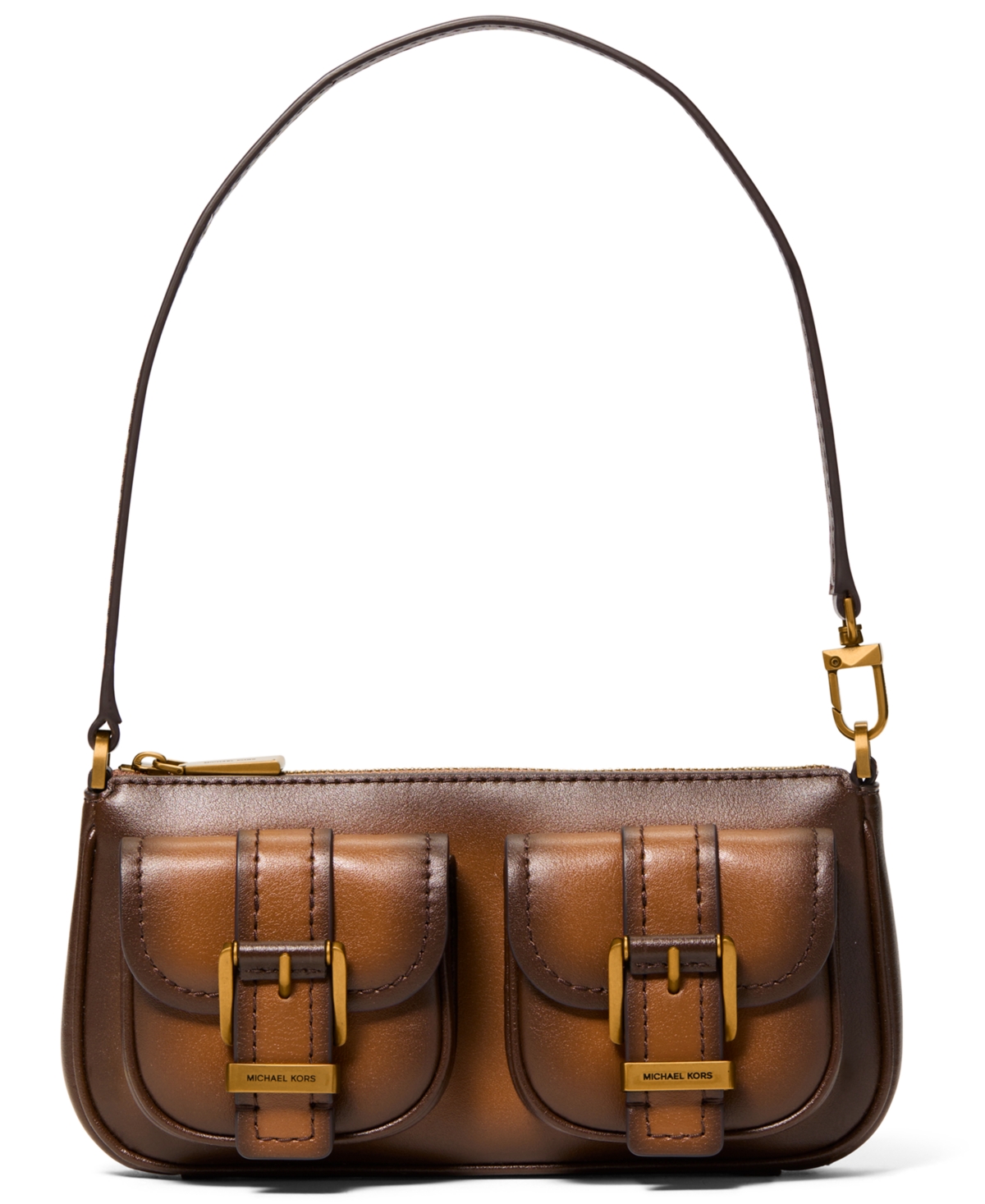 Michael Kors Zoe Small Convertible Pouchette Bag - Luggage