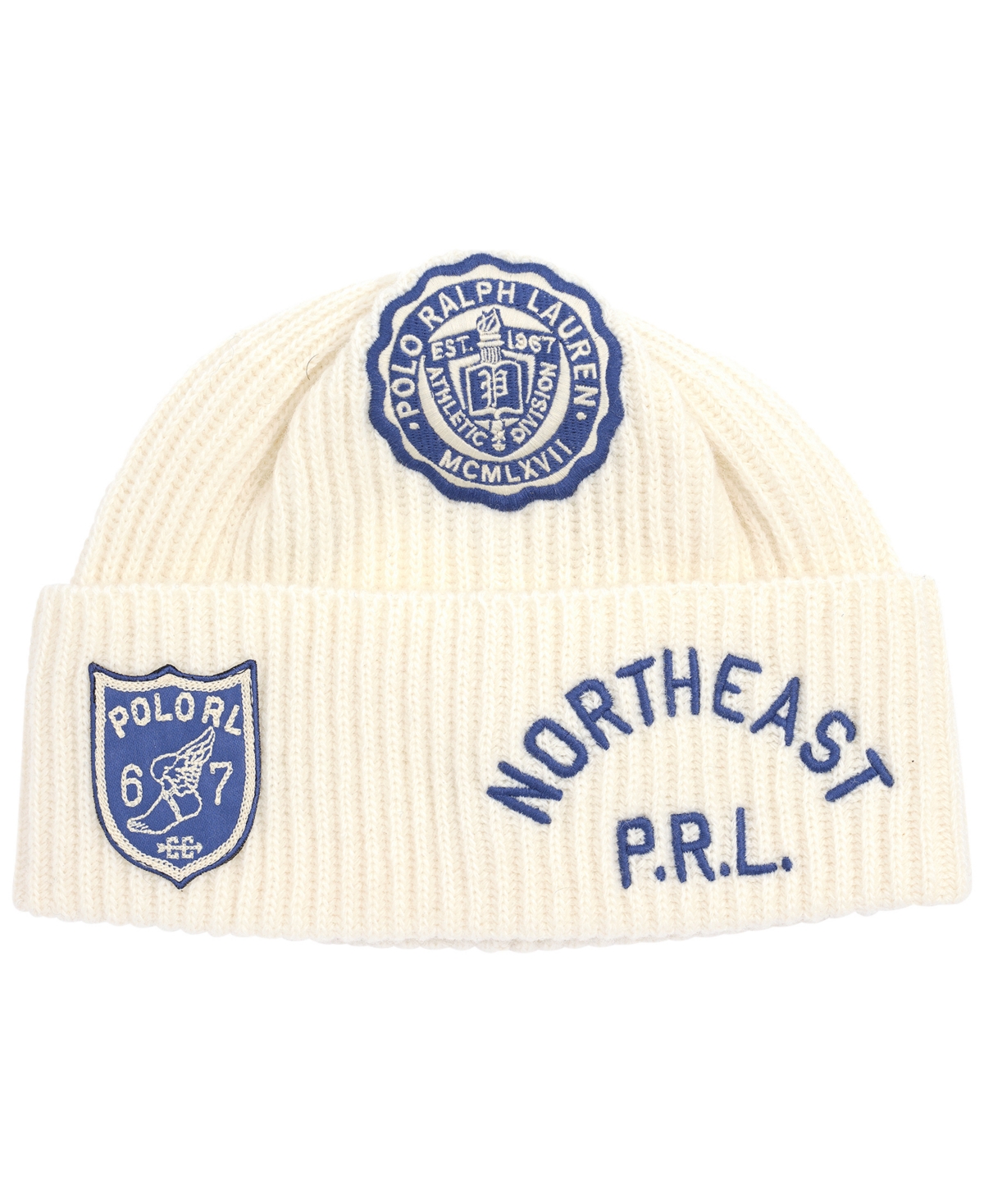 Click here for Polo Ralph Lauren Mens Patch Watch Cap - Cream prices