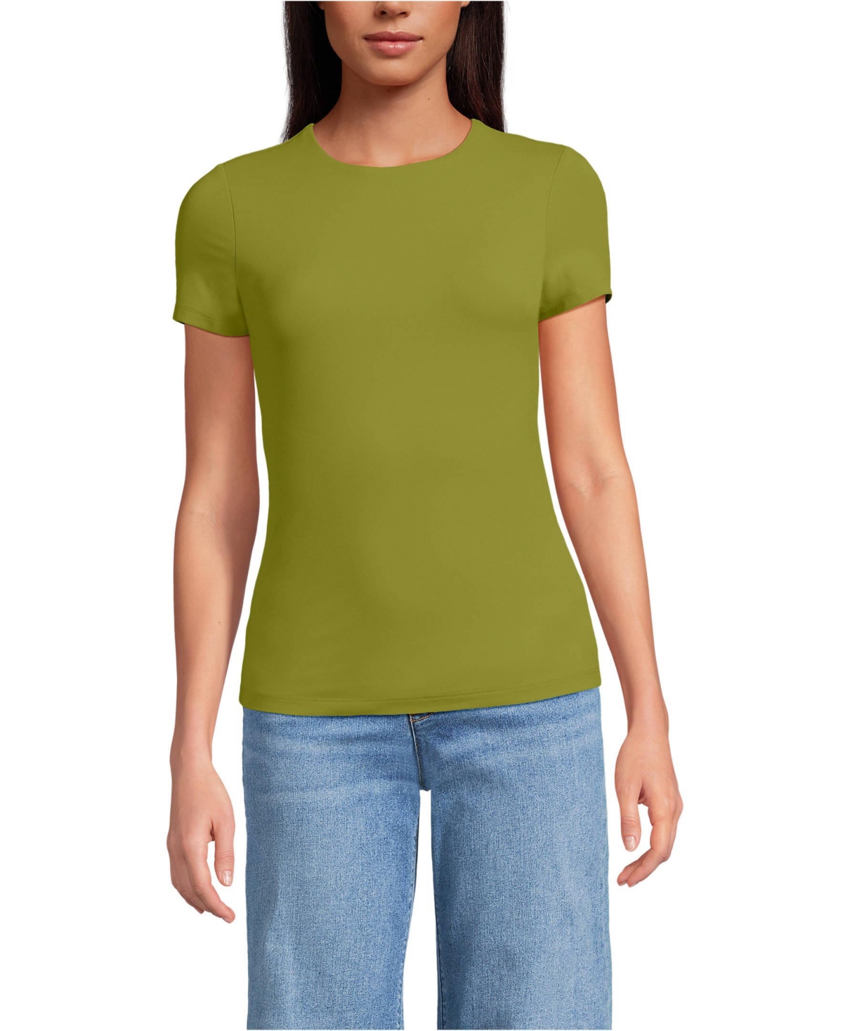 Click here for Lands End Womens Short Sleeve Tugless Double Layer... prices