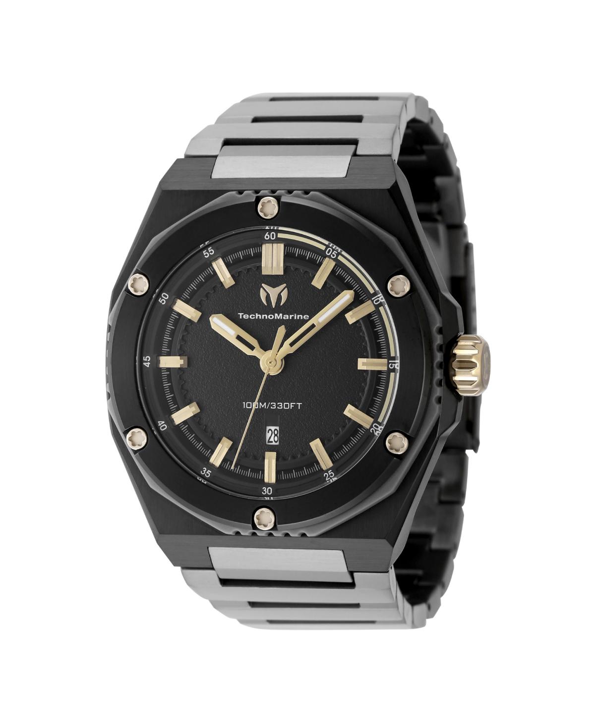 Click here for Technomarine Mens Tm-416088 Coral Quartz Black Dia... prices