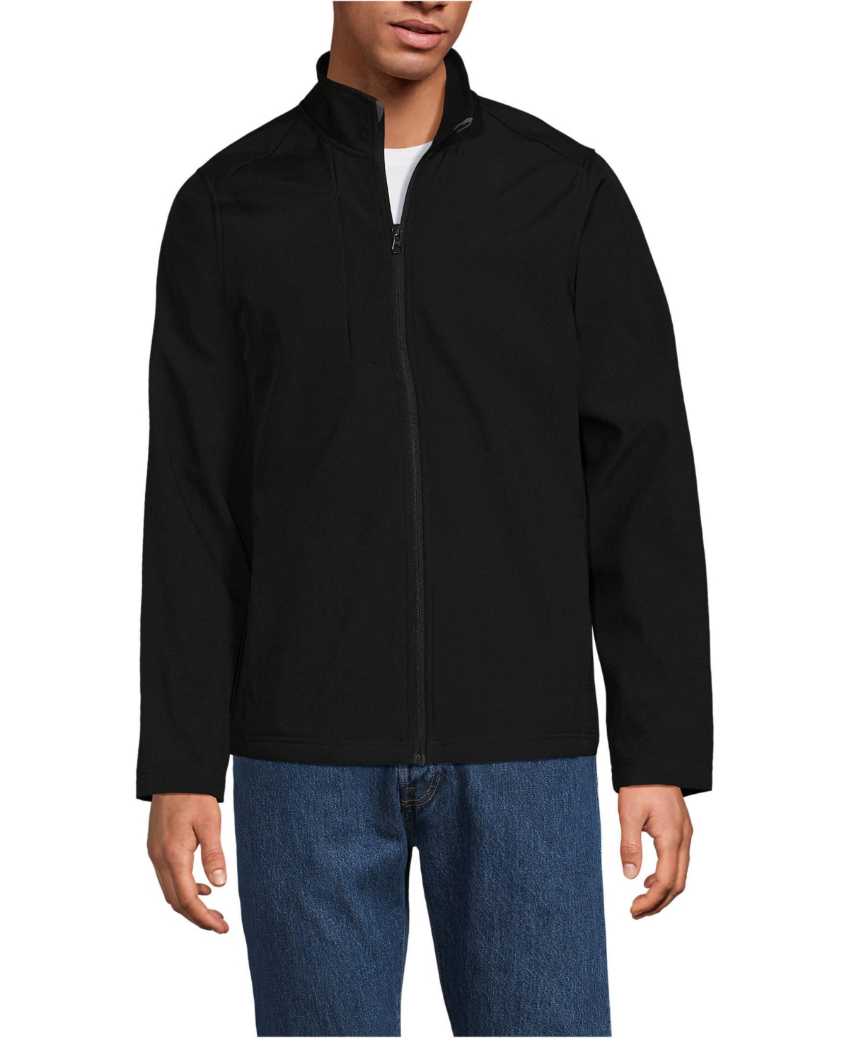 Click here for Lands End Mens Soft Shell Jacket - Black prices