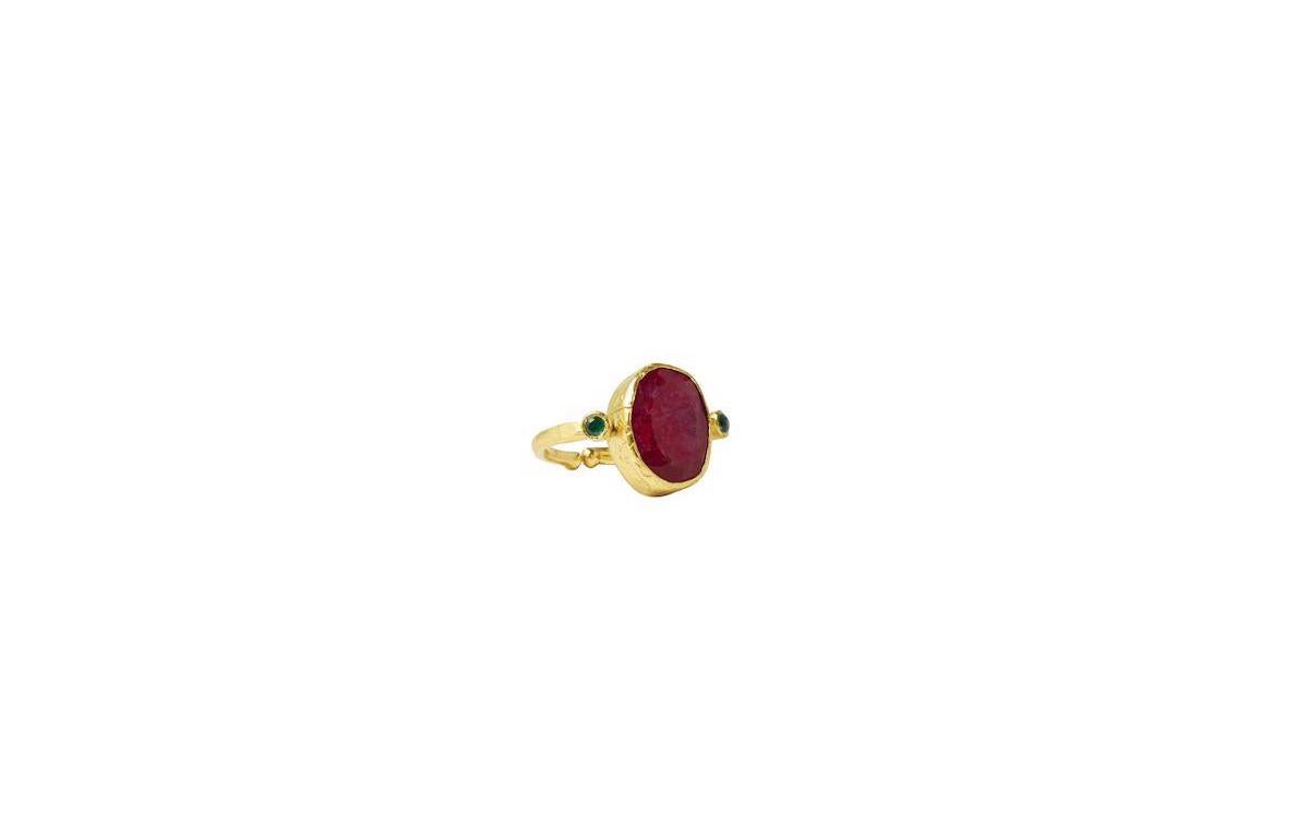 Click here for Ottoman Hands Lucia Cocktail Ring - Red prices