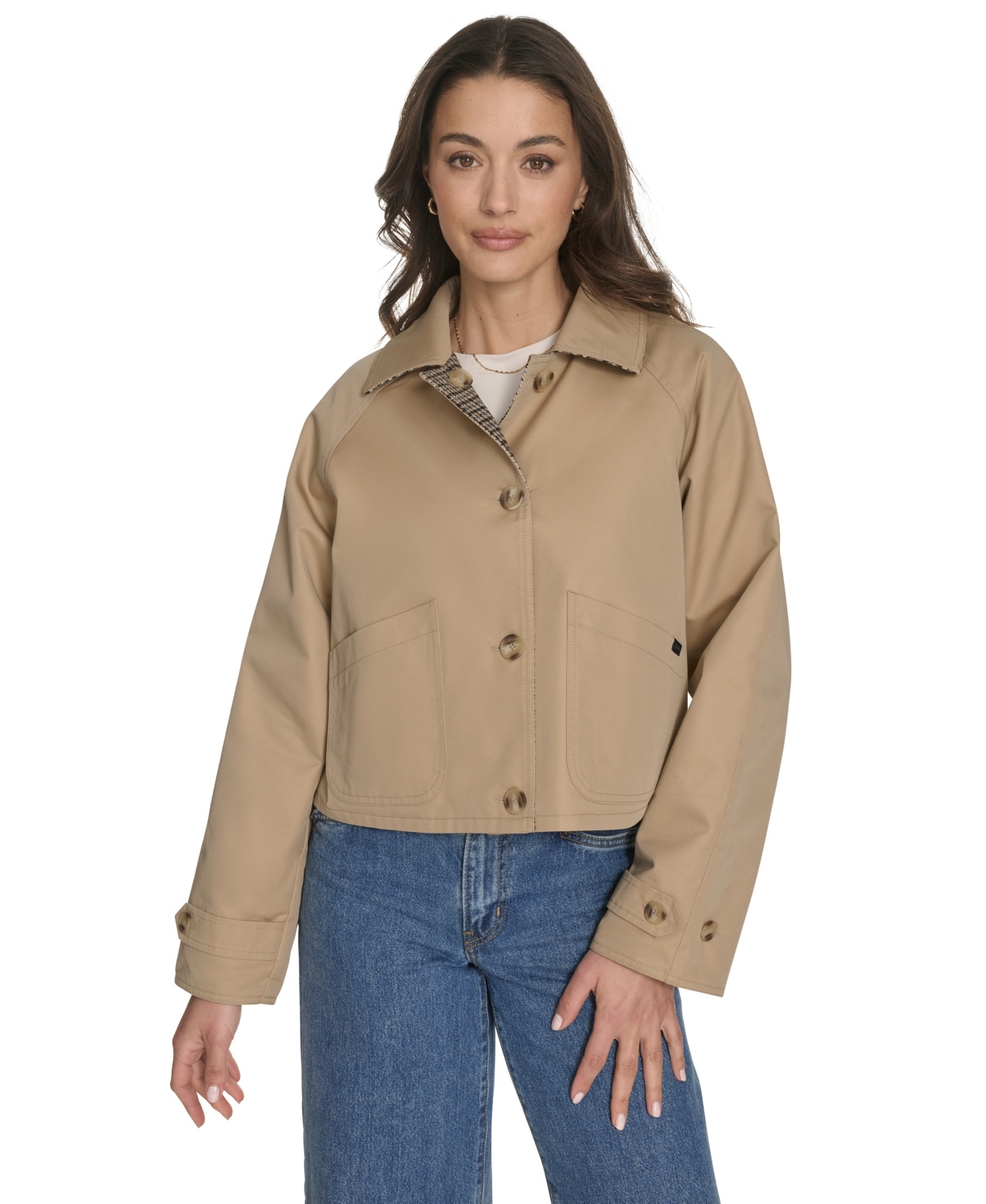 Levis Womens Reversible Trench Jacket - Khaki