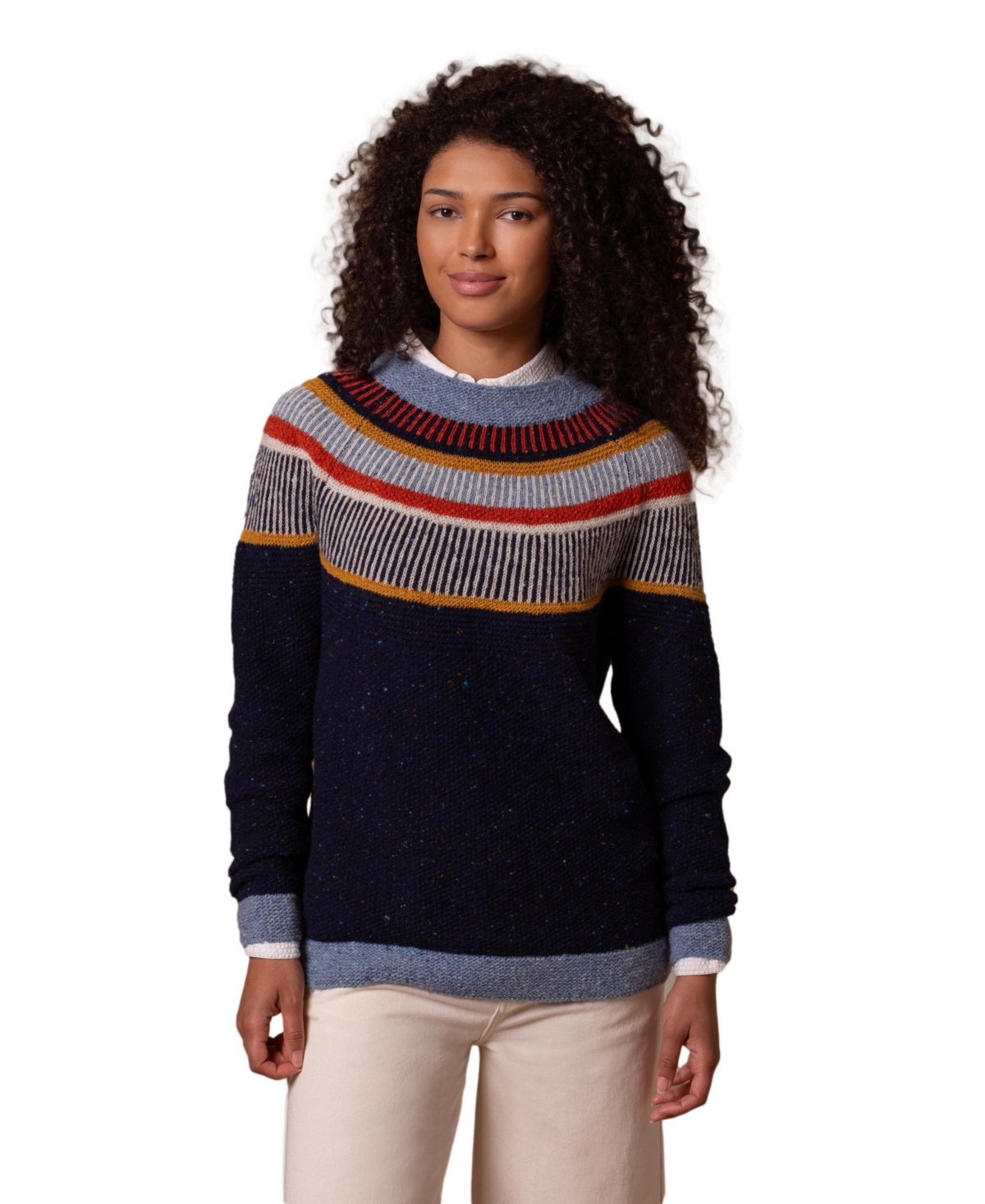Click here for Celtic & Co. Womens Statement Donegal Crew Neck Sw... prices