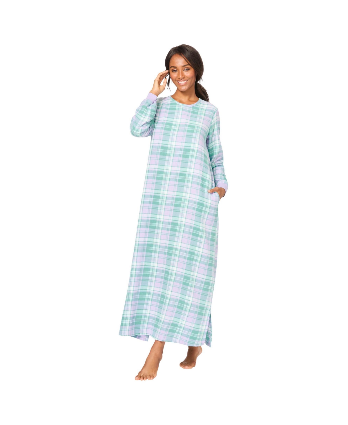 Click here for Dreams & Co. Womens Cotton Flannel Lounger - Soft... prices